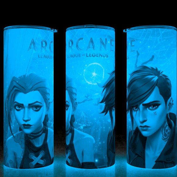 Dining | Glow In The Dark Jinx And Vi Arcane League Of Legends Anime ...